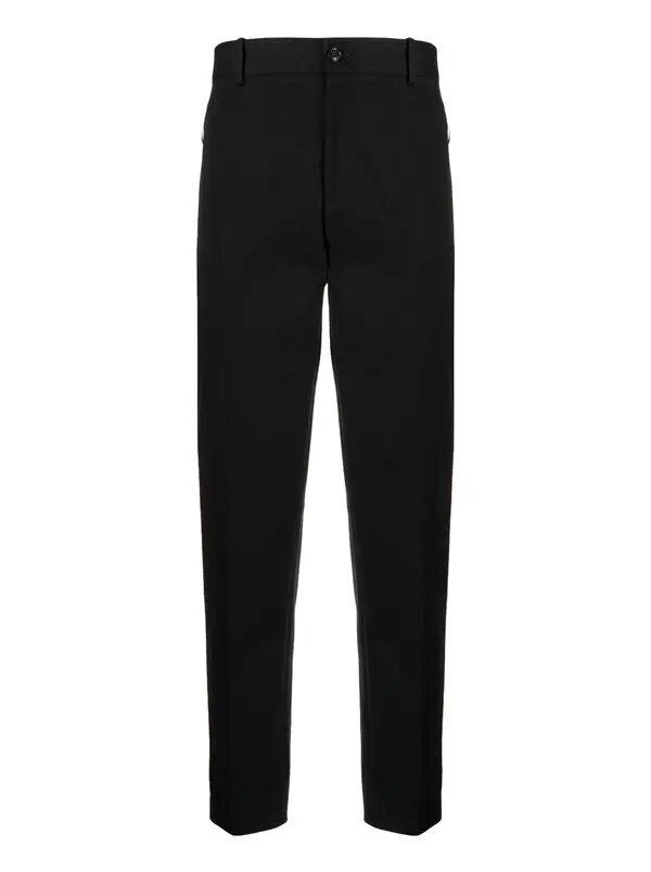 Moncler Side-stripe Tapered Trousers - Black