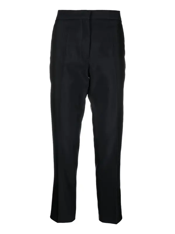 JIL SANDER Cropped Tailored Trousers - Blue