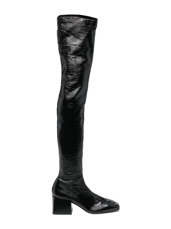 COURREGES Thigh-high Boots 70mm - Black