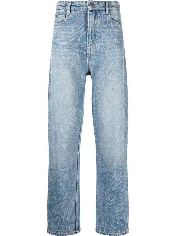 DOMREBEL Graphic Jeans - Blue