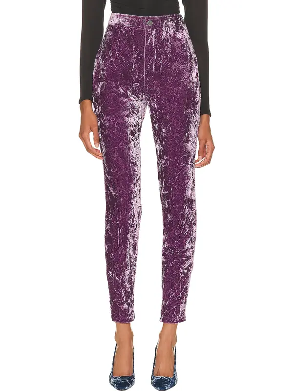 Saint Laurent Velour Pants - Lilas