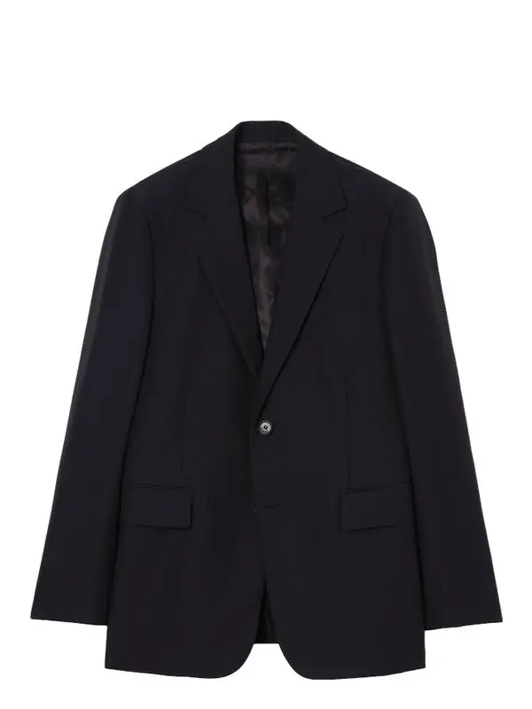 Burberry Wool Mohair Tailored Jacket - Navy