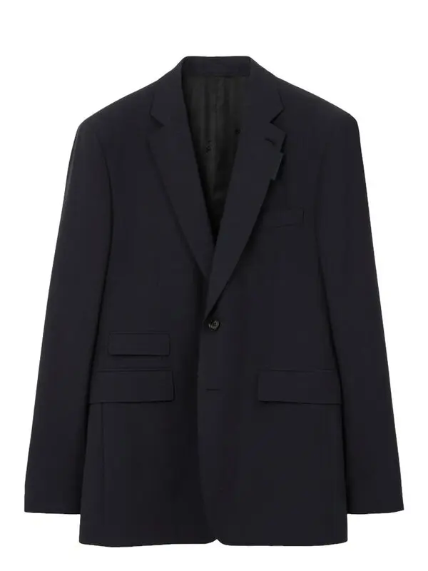Burberry Wool Mohair Tailored Jacket - Navy