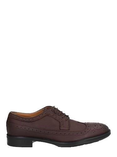 DOUCAL'S Dark Leather Lace-up Brogues - Brown