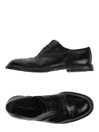 Dolce & Gabbana Leather Oxford Shoes - Black