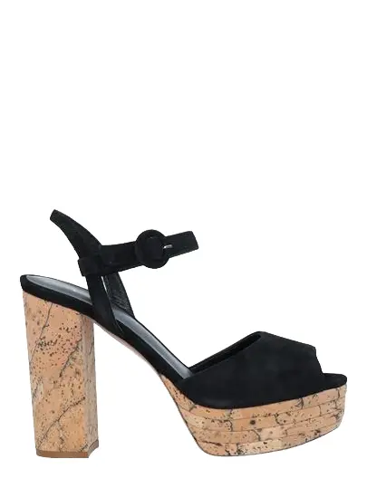 LE SILLA Sandals In Leather - Black