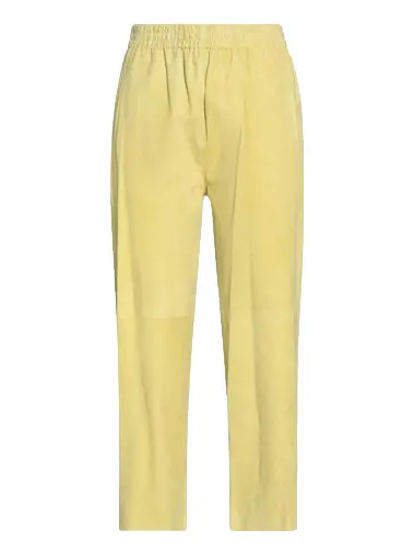 Pinko Wide-leg Suede Pants - Yellow