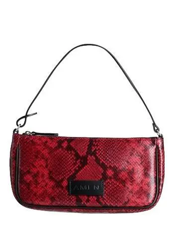 Amen Handbag With Snakeskin Print - Red