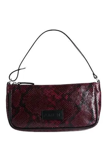 Amen Handbag With Snakeskin Print - Red