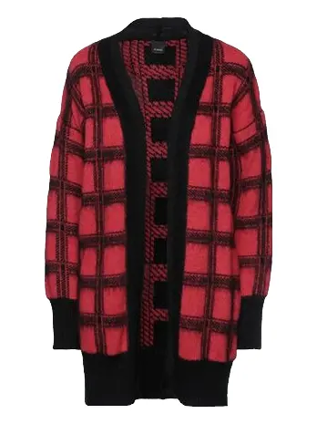 Pinko Checked Knit Cardigan - Red