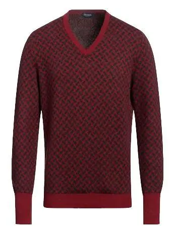DRUMOHR Jacquard Knit Cashmere Sweater - Red