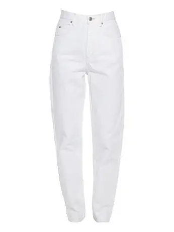 MARANT ETOILE Cotton Denim Baggy Jeans - White
