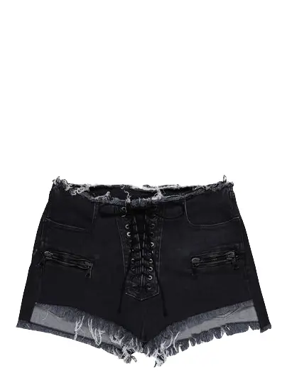 BEN TAVERNITI™ UNRAVEL PROJECT Denim Hot Pants - Black