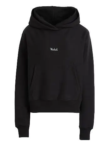 Woolrich Fleece Hoodie With Logo - Black