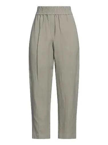 Brunello Cucinelli Light Viscose And Linen Pants - Grey