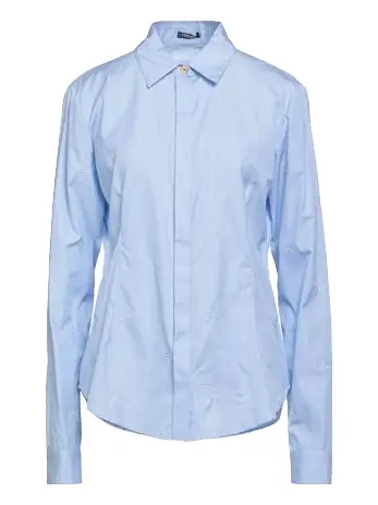 Versace Striped Embroidered Cotton Shirt - Blue