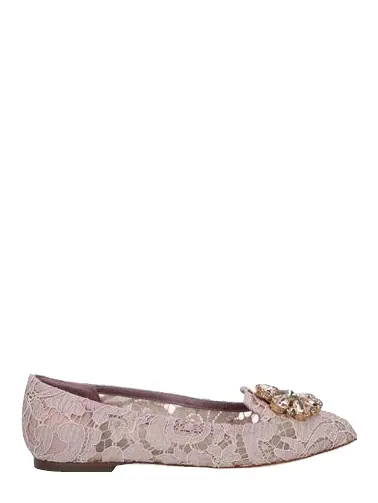 Dolce & Gabbana Embellished Textile Loafers - Purple