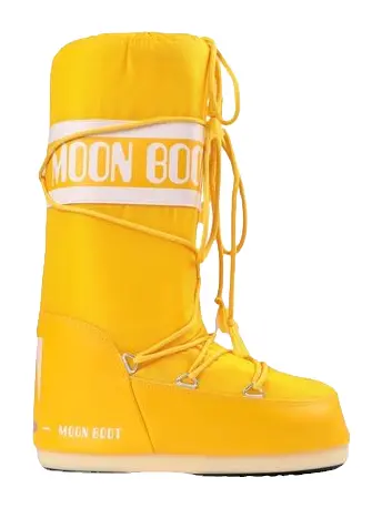 Moon Boot Nylon Boots With Logo - Yellow