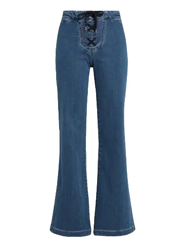 See By Chloé Flared Jeans With Tie Fastening - Blue