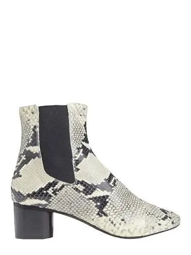 Isabel Marant Calfskin Chelsea Ankle Boots - White