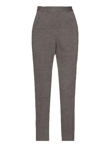 MAISON MARGIELA Tapered Brushed-felt Herringbone Pants - Brown