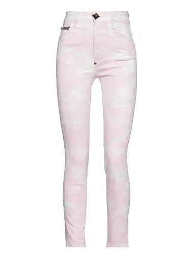 Philipp Plein Light Cotton Skinny Jeans - Pink