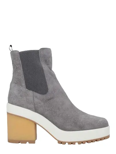Hogan Leather Ankle Boots - Grey