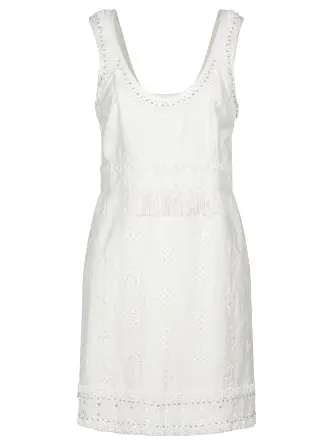 TWINSET Mini Dress With Broderie Anglaise - White