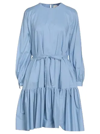 L' AUTRE CHOSE Midi Trapeze Dress - Blue