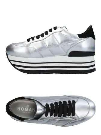 Hogan Leather Low-top Sneakers - Silver