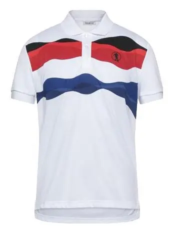BIKKEMBERGS Polo Shirt Size Polyester, Elastane - White
