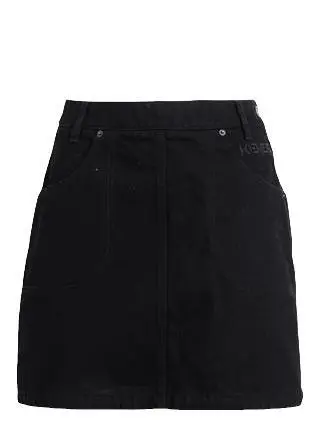 Kenzo Flared Denim Skirt - Black