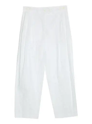 LANVIN Cotton Wide Leg Pants - White