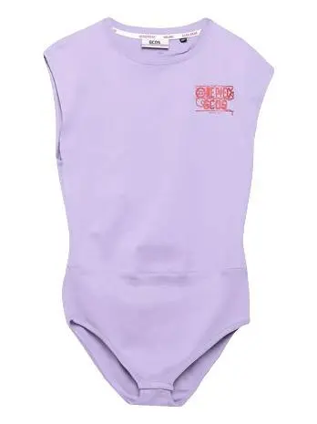 Gcds Cotton Jersey Bodysuit - Purple