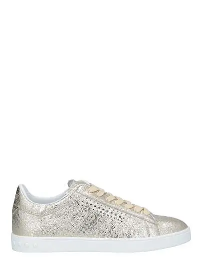 TOD'S Laminated Leather Sneakers - Grey