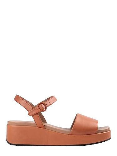 Camper Misia Bovine Leather Wedge Sandals - Brown