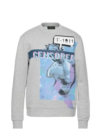 TRUSSARDI Printed Fleece Sweatshirt - Grey