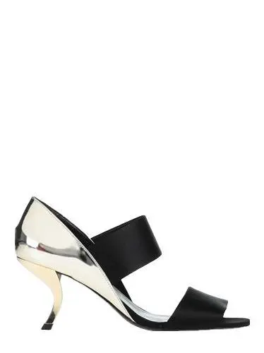 ROGER VIVIER Textile And Leather Sandals - Black