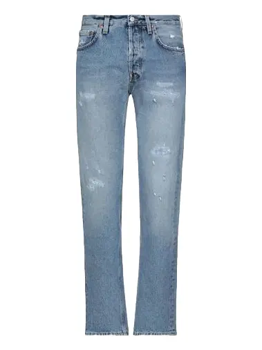 GRIFONI Cotton Straight-leg Jeans - Blue
