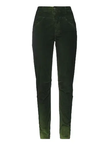 High Cotton Blend Velvet Skinny Pants - Green