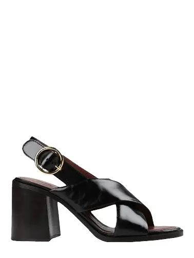 See By Chloé Slingback Block Heel Sandals - Black