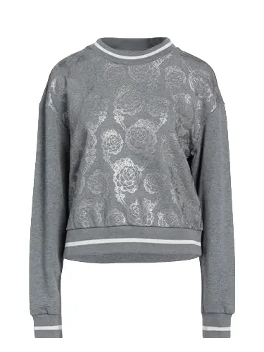 TRUSSARDI Floral Print Lamé Sweatshirt - Grey