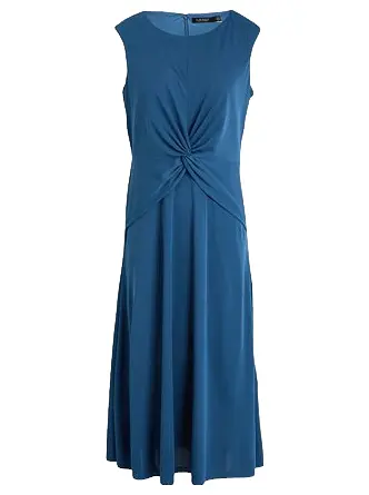 Ralph Lauren Twist-front Midi Dress - Blue