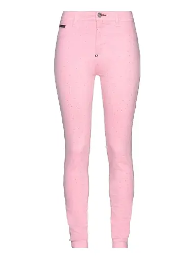 Philipp Plein Skinny Jeans With Appliqués - Pink