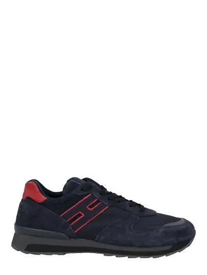 Hogan Sneakers In Leather And Fabric - Blue