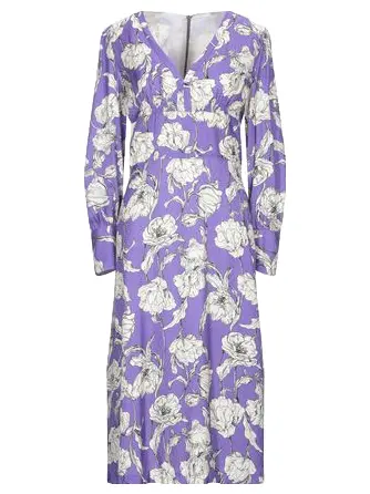 SEVENTY VENEZIA Midi Floral Dress - Purple