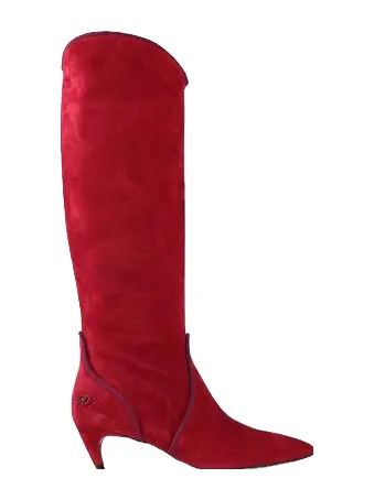 ROGER VIVIER Two-tone Leather Boots - Red
