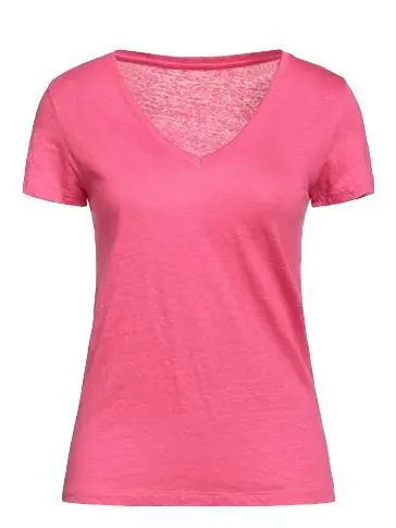 Majestic Filatures T-shirt In Linen And Elastane - Pink