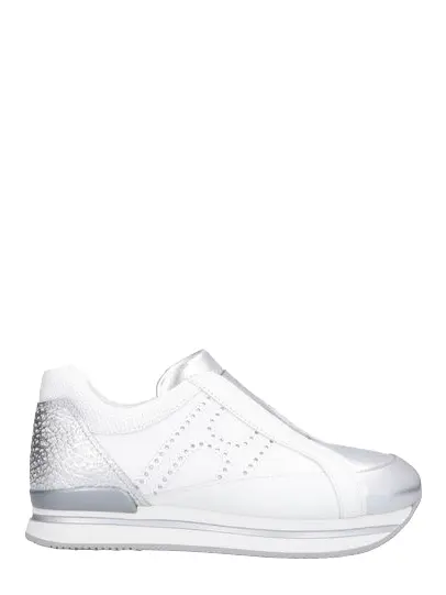 Hogan Leather Slip-on Sneakers - Silver