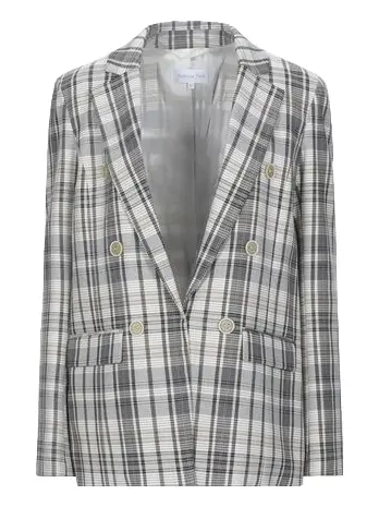 Patrizia Pepe Tartan Plaid Blazer - White